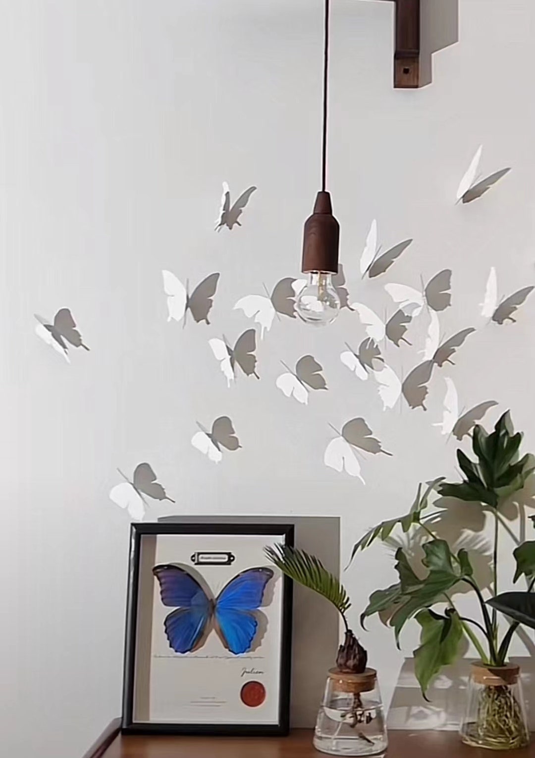 Reflective Butterfly Wall Decor, DIY Decor Set, Home Decor Set for Wall ...