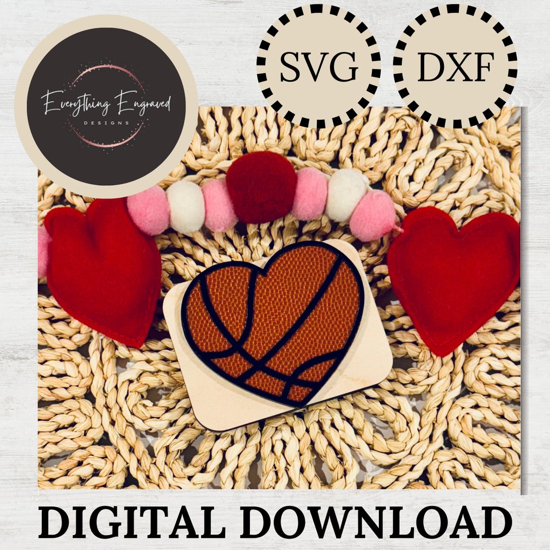 Basketball Valentines Day Gift Card Holder | SVG DXF | Digital Download ...