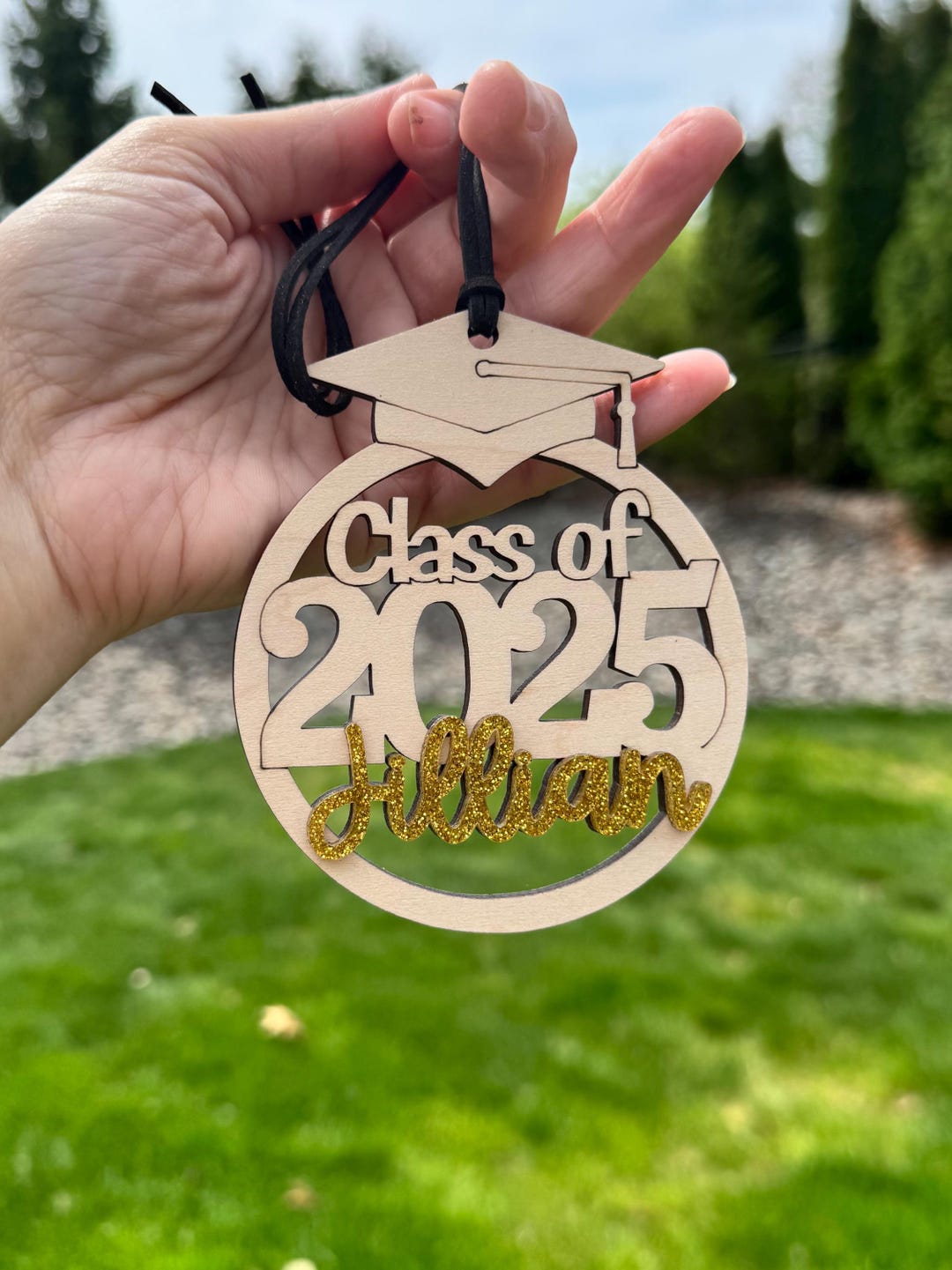 Graduation Ornament |rear View Mirror Decor | Acrylic and Wood | Party ...