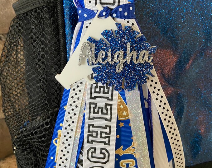 Cheerleading Ribbon Bag Tassel, Cheer Mom, Sports Keychain, Bag Charm ...