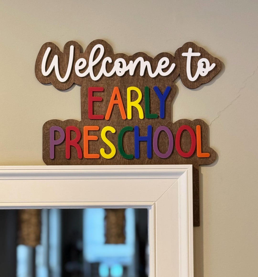 School Door Trim Signs | Daycare | Preschool | Kindergarten | Pre K ...