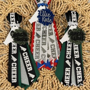 Cheerleading Bag Tag With Ribbon Tassel Gym Bag Accessory Personalized ...