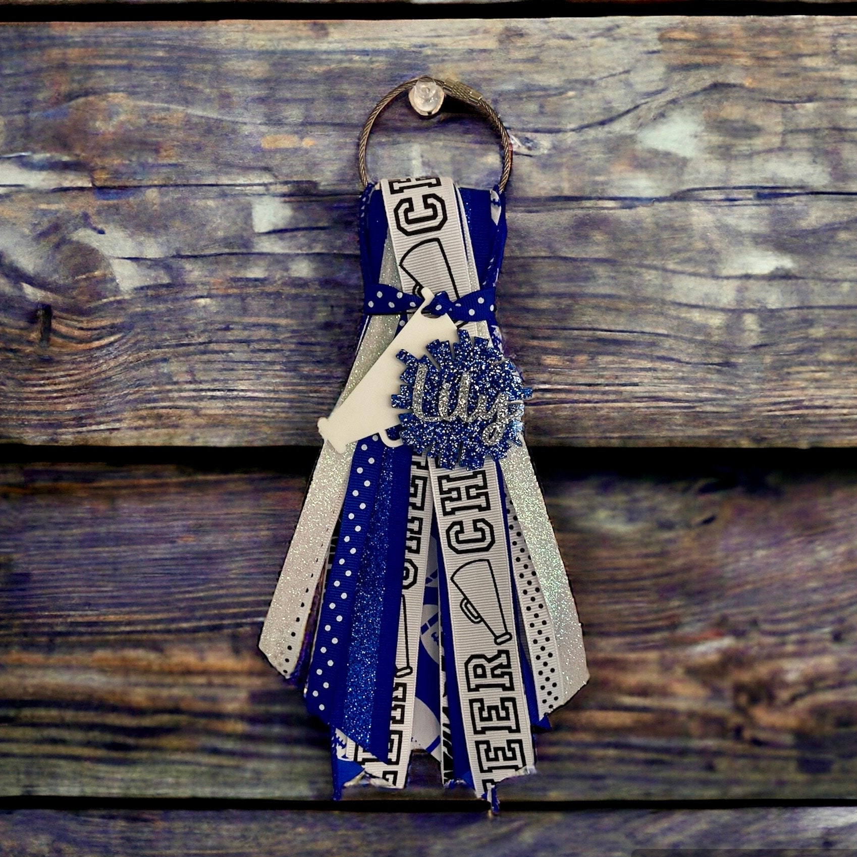 Cheerleading Bag Tag With Ribbon Tassel Gym Bag Accessory Personalized ...