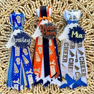 Cheerleading Bag Tag With Ribbon Tassel Gym Bag Accessory Personalized ...