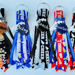 Cheerleading Bag Tag With Ribbon Tassel Gym Bag Accessory Personalized ...