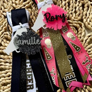Cheerleading Bag Tag With Ribbon Tassel | Gym Bag Accessory ...