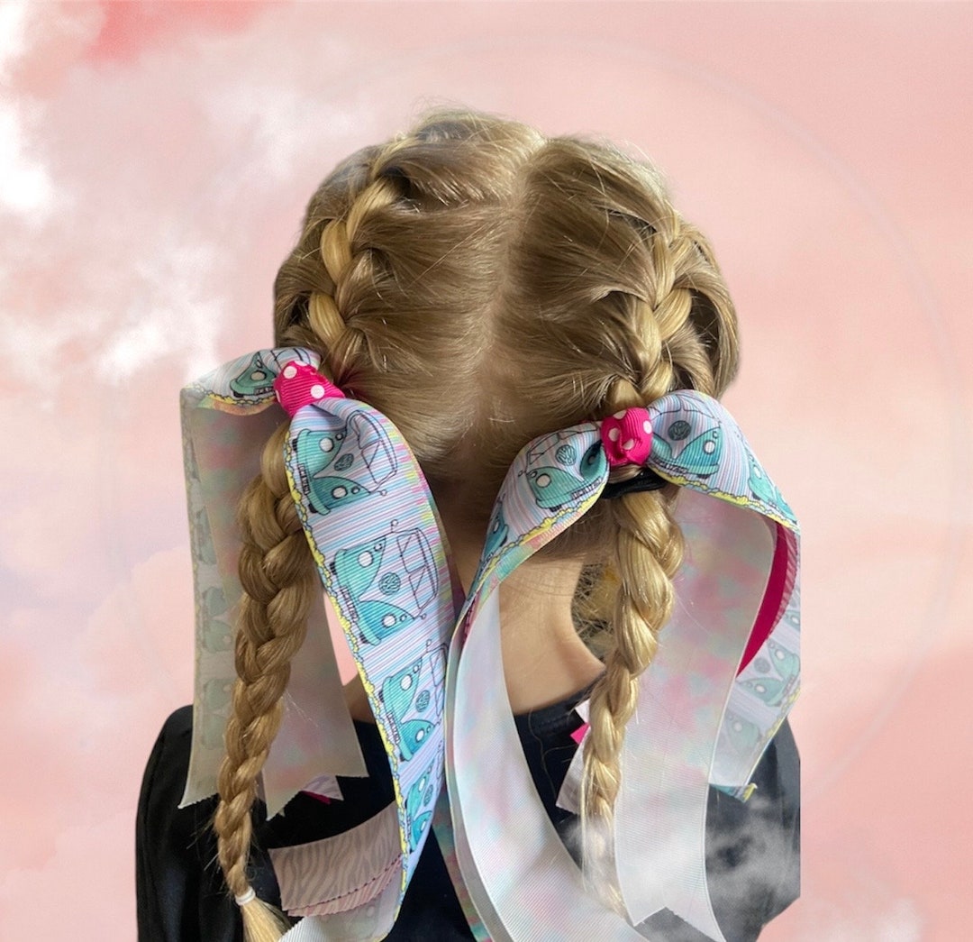 Pigtail Ribbons | Can Be Made for Any Theme, Sport, Activity - Etsy