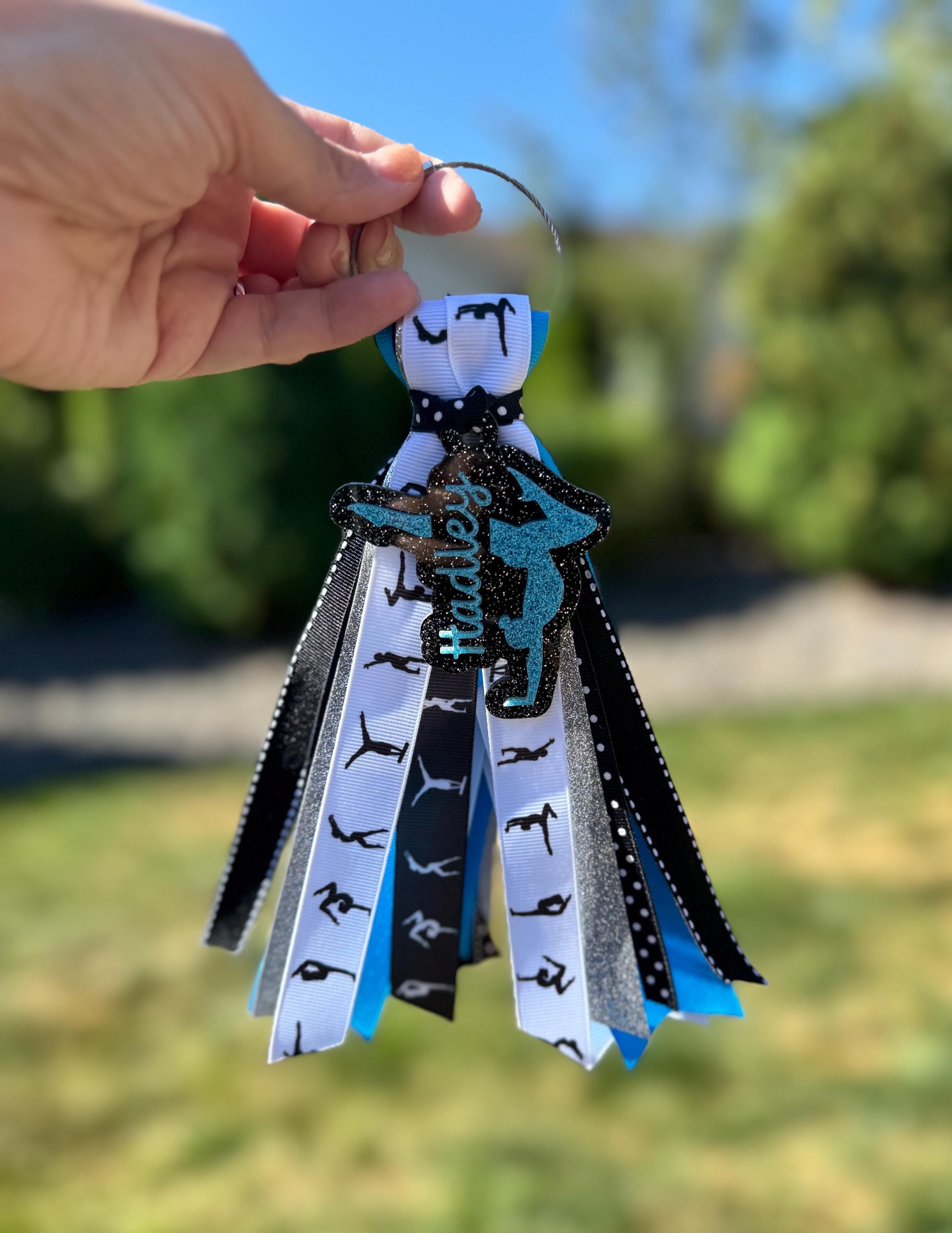Gymnastics Bag Tag With Ribbon Tassel | Gym Bag Accessory ...