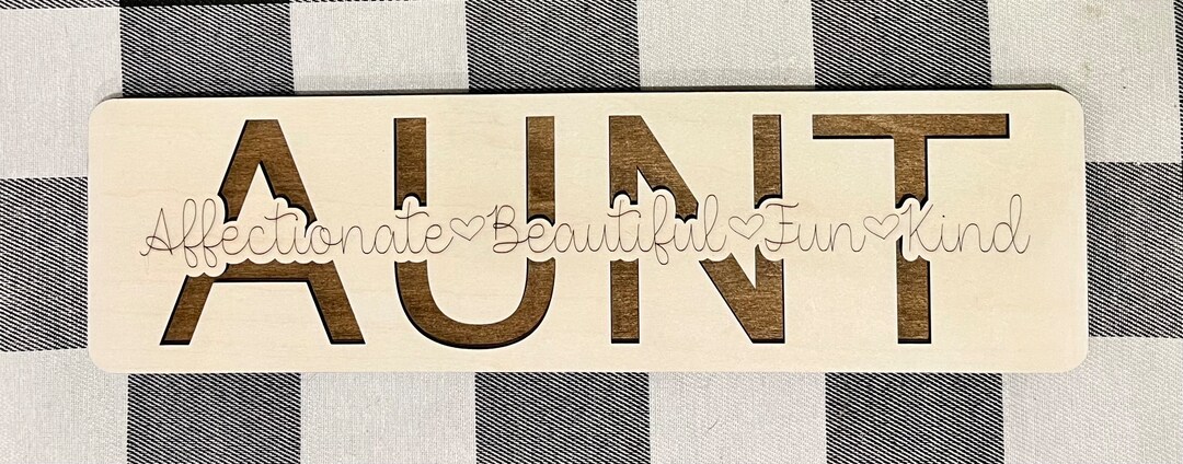 Aunt Sign Gifts for New Auntie From Niece Newphew Mother's Day Wooden ...