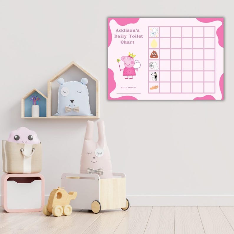 Pink Peppa Potty Training Chart - Fun Reward Chart for Kids, Toilet ...