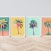 Palm Tree Poster Bundle Tropical Art Gradient Palm Tree Instant ...