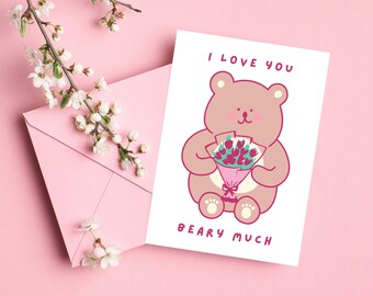Digital Bear Anniversary Card - Etsy