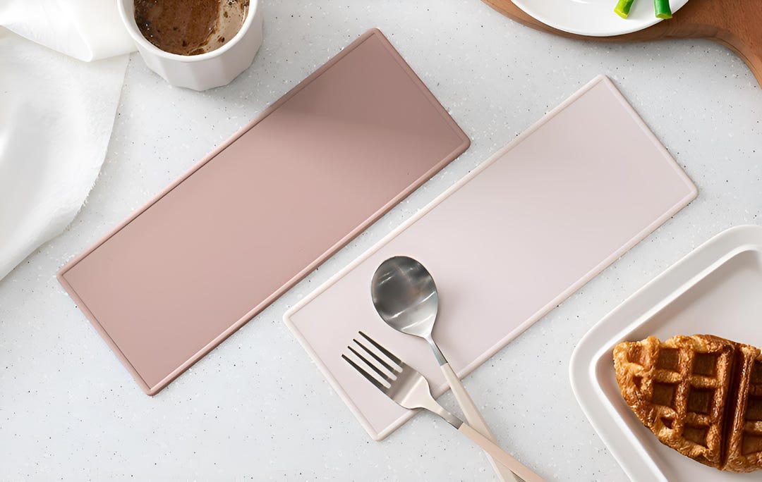 Personalized Silicone Placemat: Long Rectangle, Custom Logo Print, Heat ...