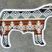 Aztec Cow Sticker - Etsy
