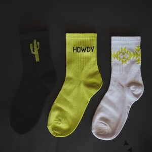 Western Crew Socks - 3 Pair Pack - Etsy