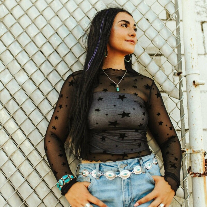 Mesh Printed Top - Etsy