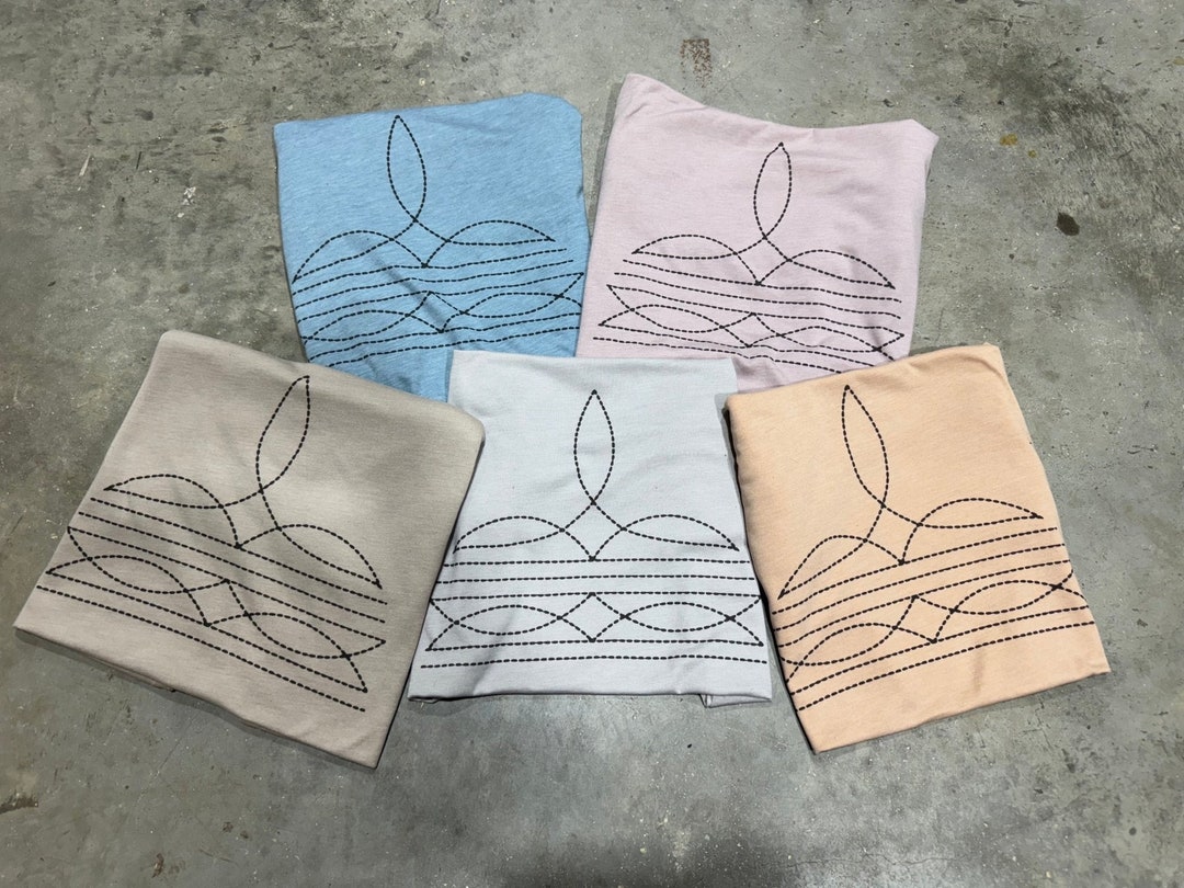 The Original, Viral Boot Stitch Western Graphic Tee - Etsy