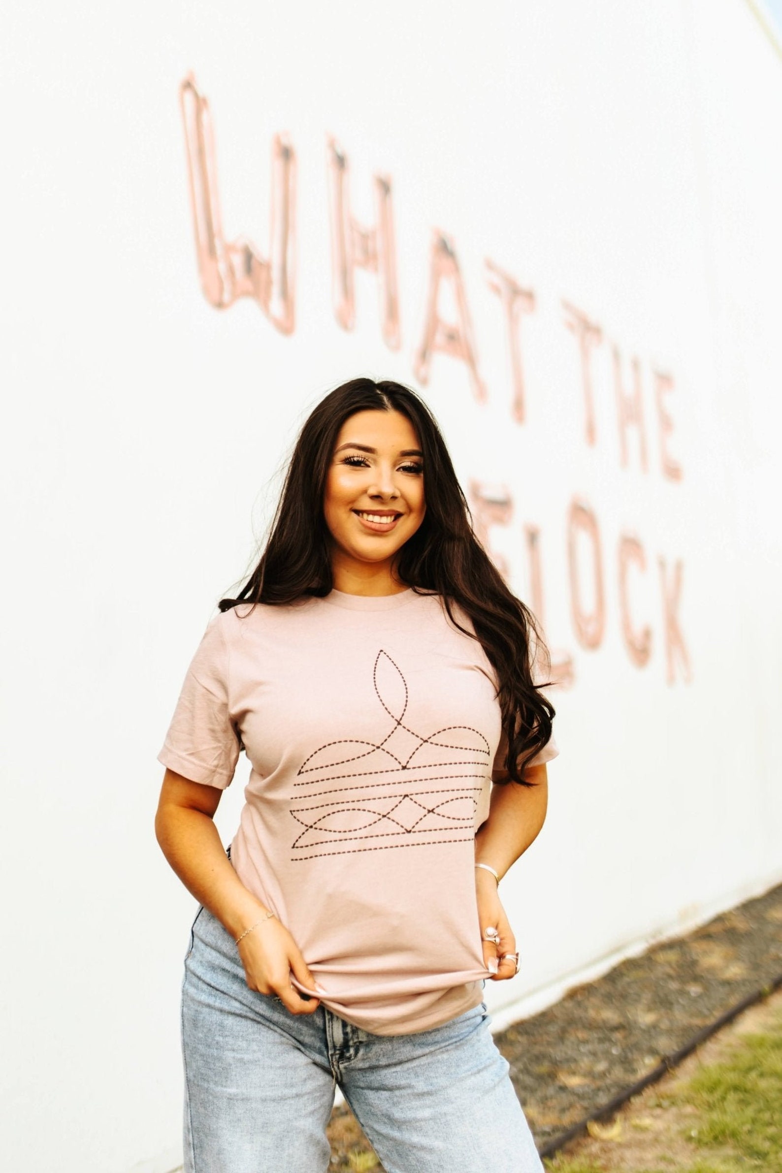 The Original, Viral Boot Stitch Western Graphic Tee - Etsy