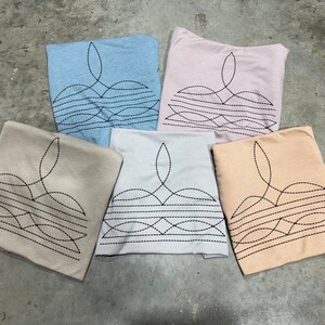 The Original, Viral Boot Stitch Western Graphic Tee - Etsy