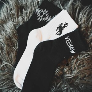 Western Crew Socks 3 Pair Pack - Etsy