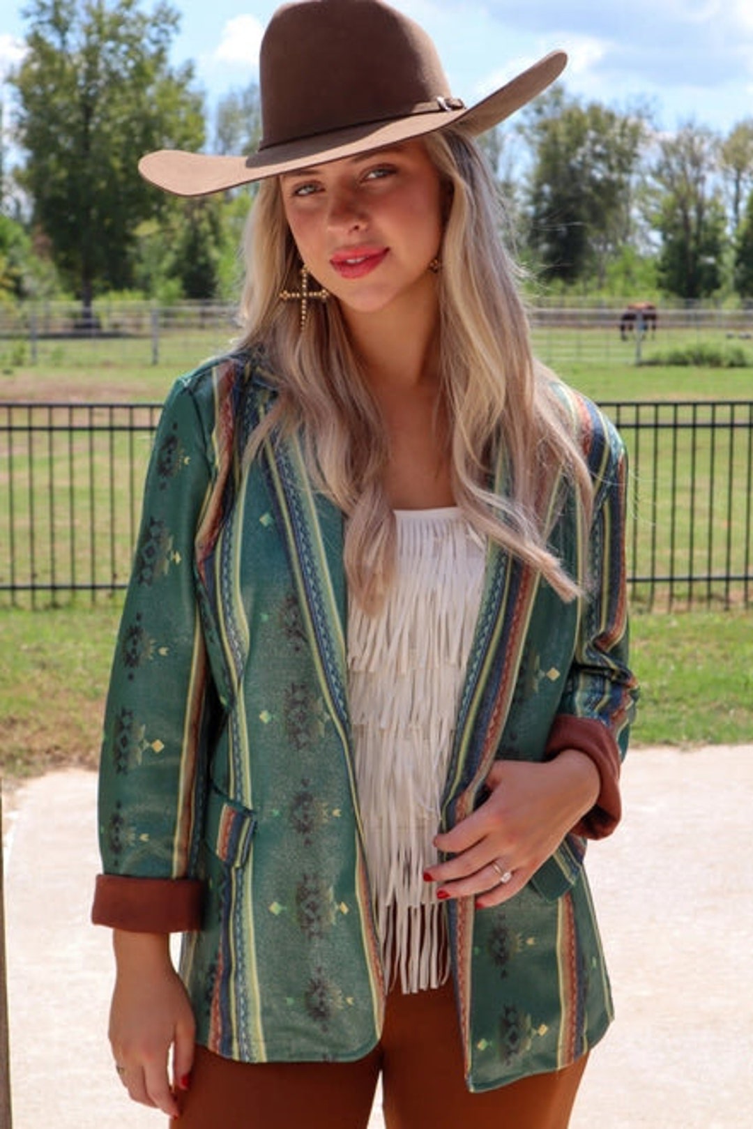 Green Serape Blazer - Etsy