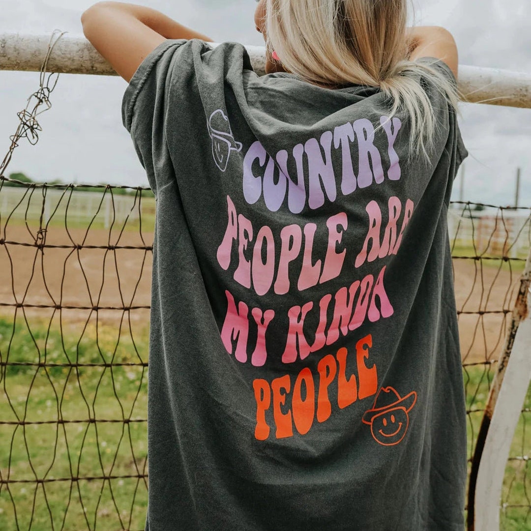 Country People Graphic Tee - Etsy