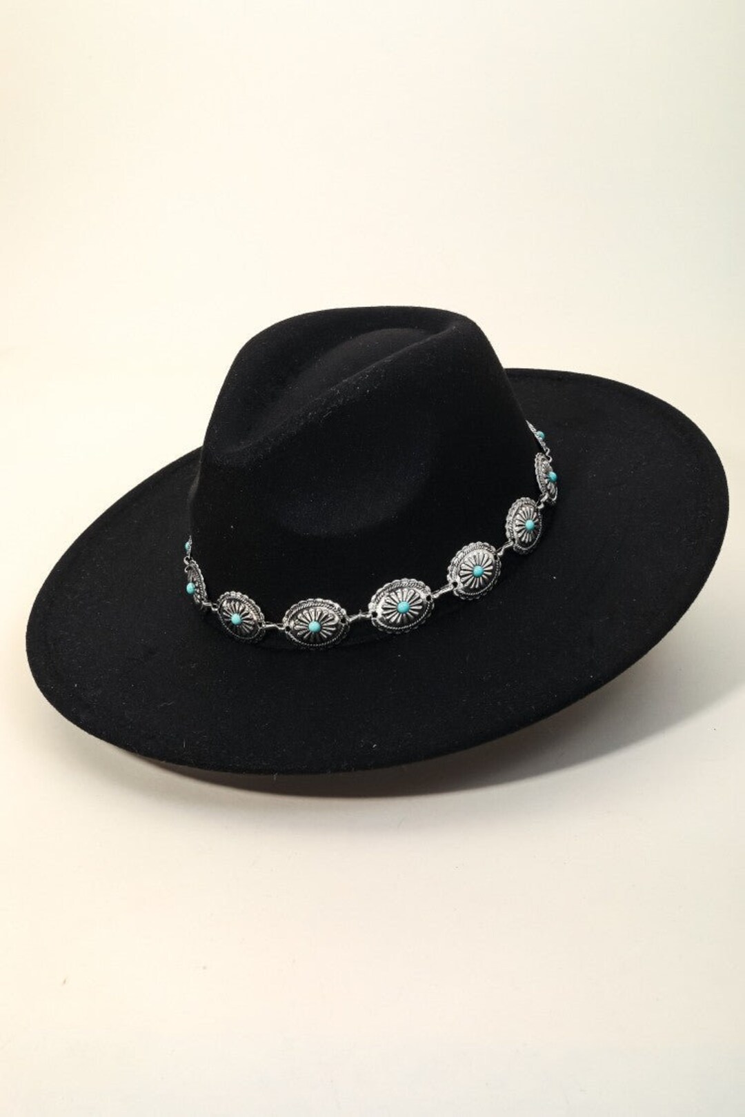 Turquoise Concho Band Western Hat - Etsy
