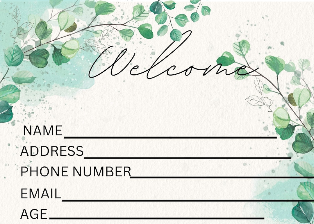 Welcome Card Canva Template - Etsy