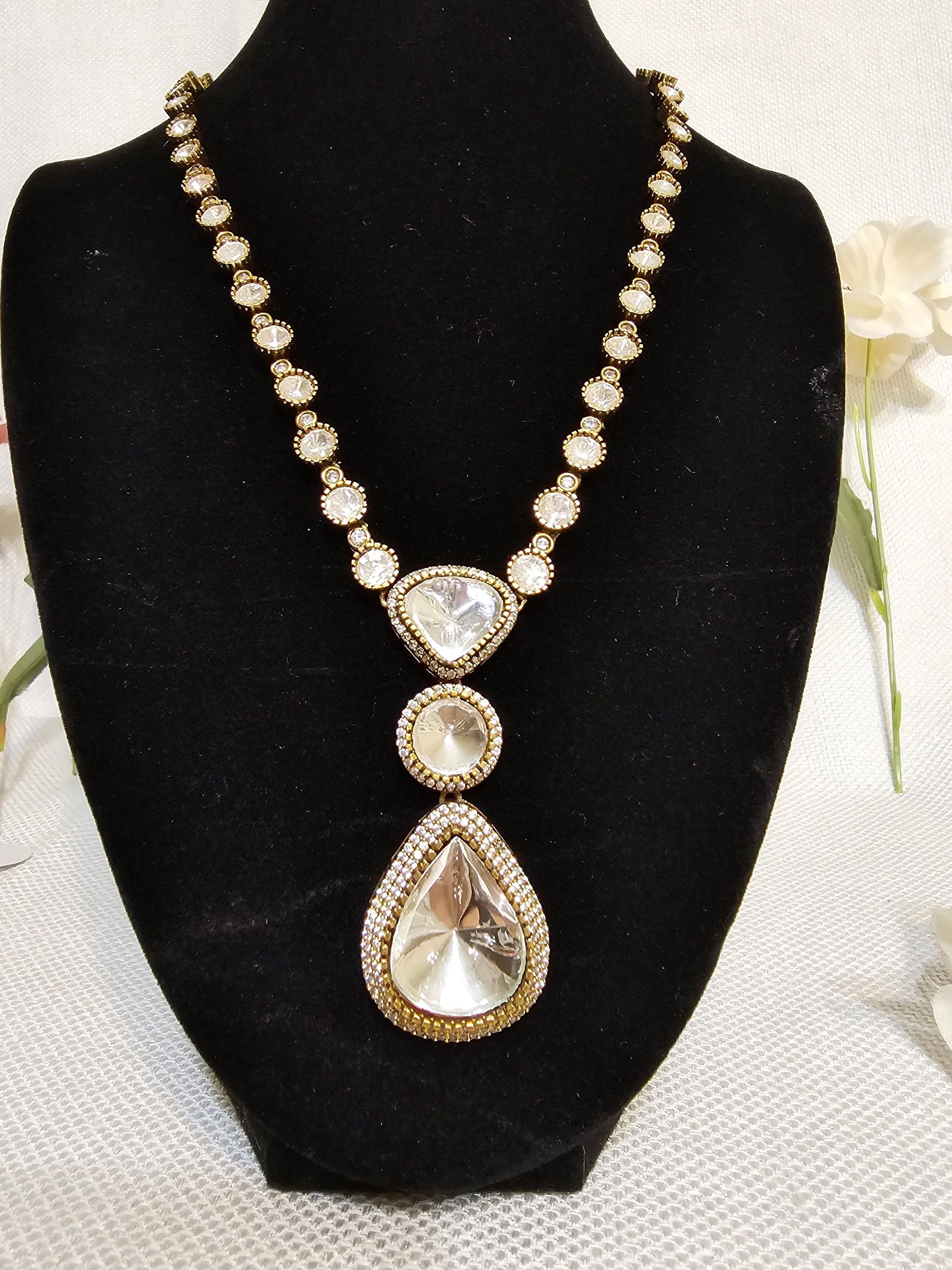 Polki Victorian Jewelry Set Indian Polki Jewelry Set - Etsy