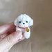 Miniature White Teddy Dog, 1/6 Scale Doll Pet, Dollhouse Decoration - Etsy
