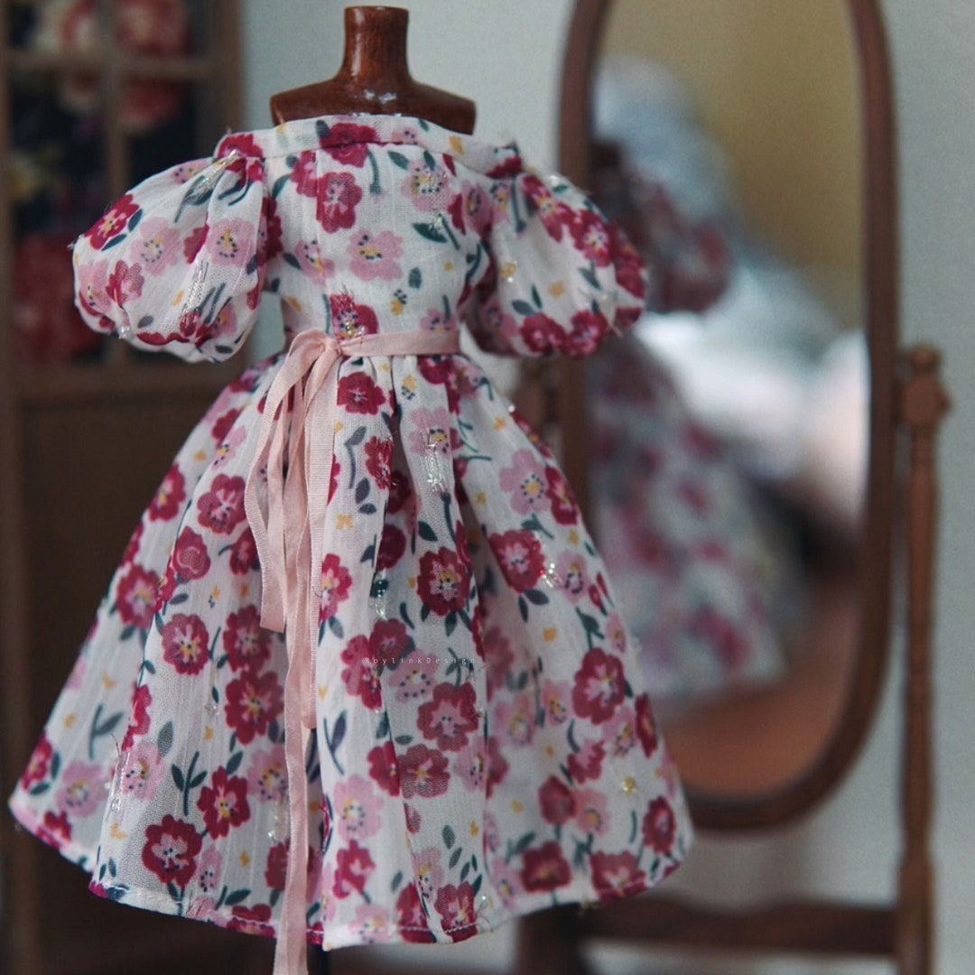 Dress+headdress Neo Blythe Doll Clothes Ob24 Ob22 Azone,1/6 Bjd Doll ...