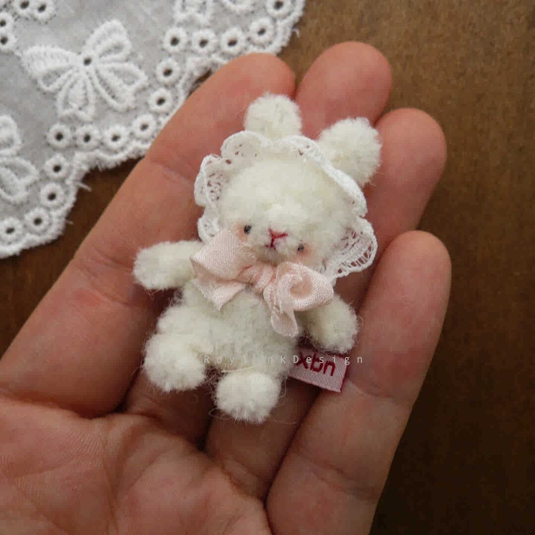 Miniature Rabbit,wool Stem Bunny for Ob11 1/6 Bjd Doll Like Blythe/yosd ...