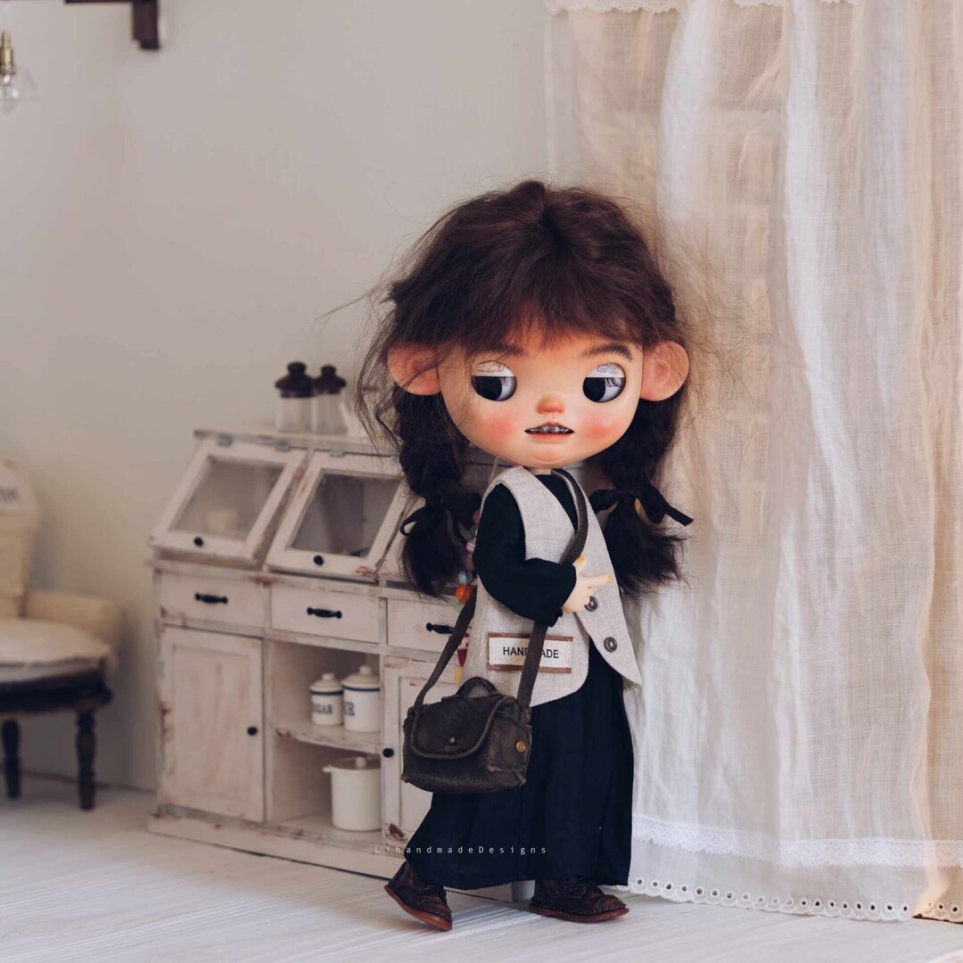 Black Long Dressvest Blythe Doll Clothes Ob24 Ob22 Azone,1/6 Bjd Doll ...