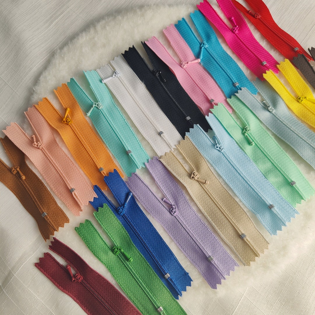 10cm/3.9 7cm/2.75 20 Colors Super Tiny Close End Zippers Doll Clothes ...