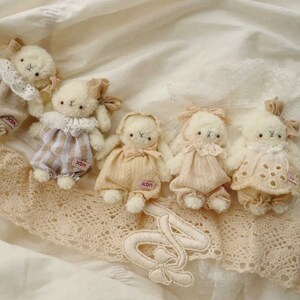 6 Style Miniature Rabbit Hugging Doll,wool Stem Toy for 1/6 Bjd Doll ...