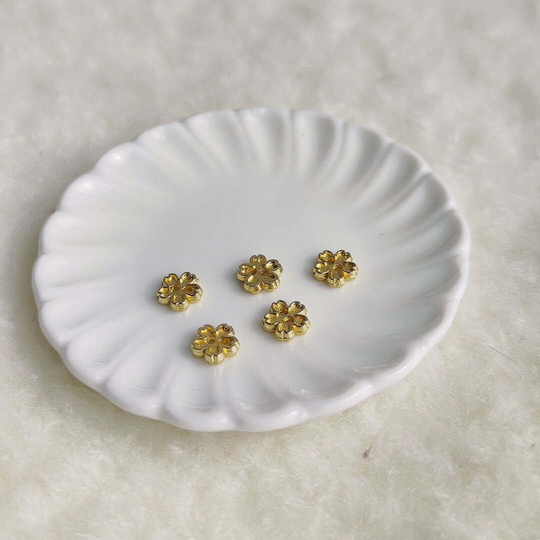 5mm Gold Flower Buttons Micro Mini Buttons Tiny Buttons Doll Buttons ...
