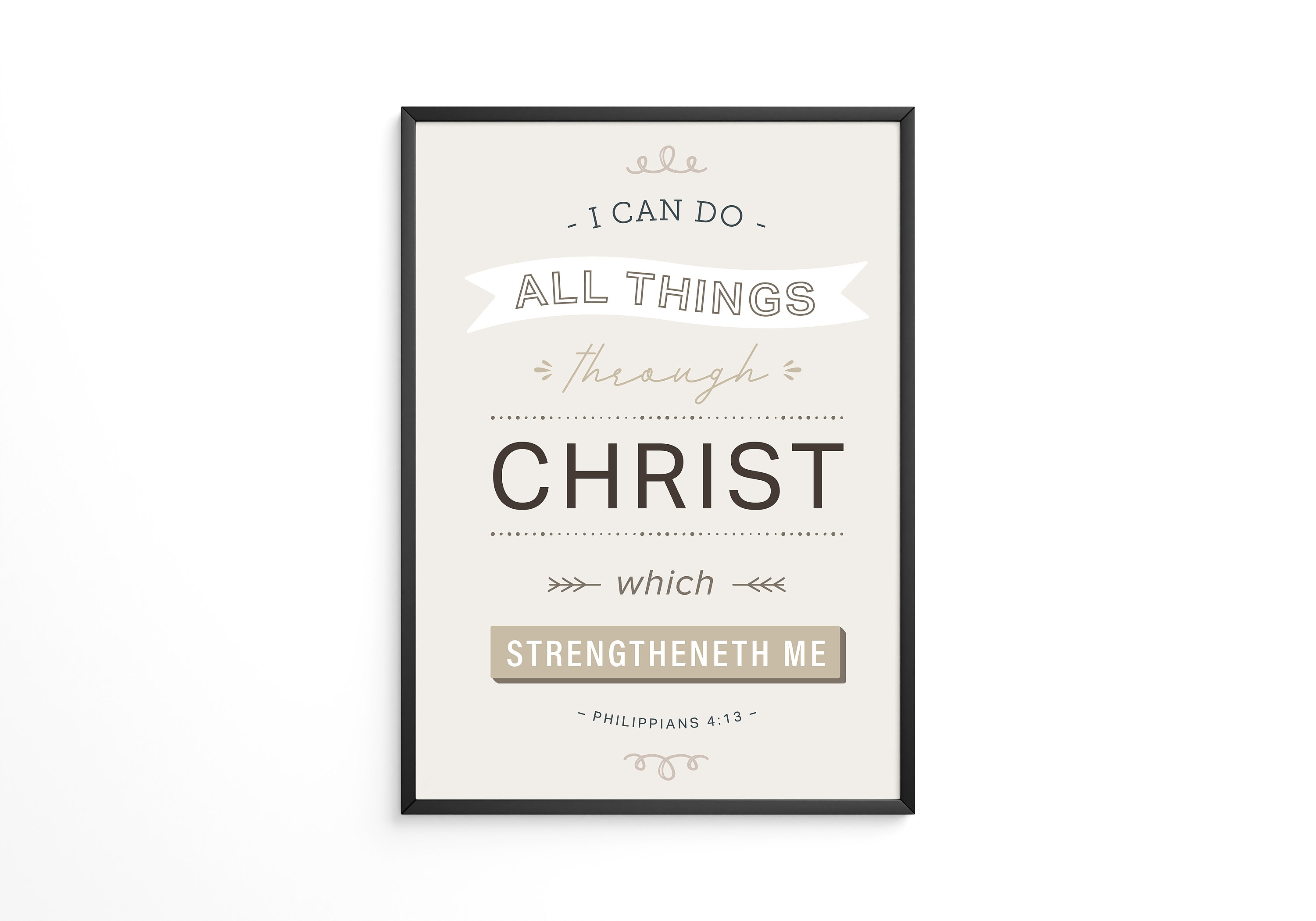 Philippians 4:13 Scripture, Printable Wall Art, Bible Verse, Christian ...