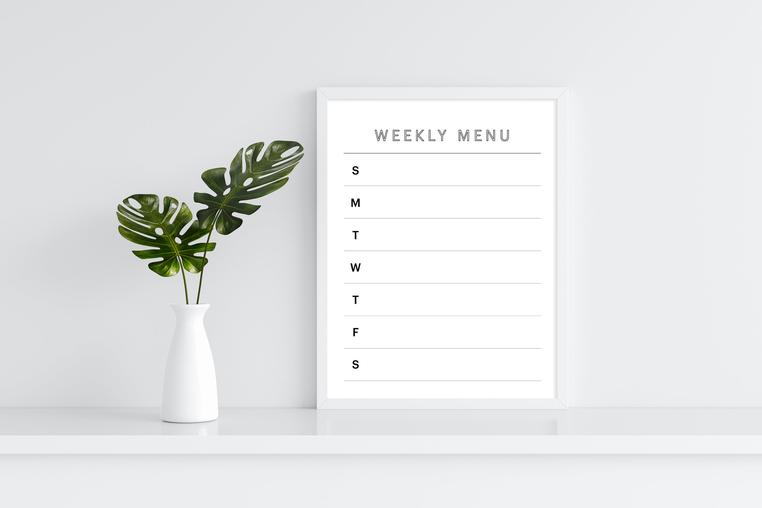 Printable Weekly Menu, Digital Menu, Meal Planning Board, Printable ...