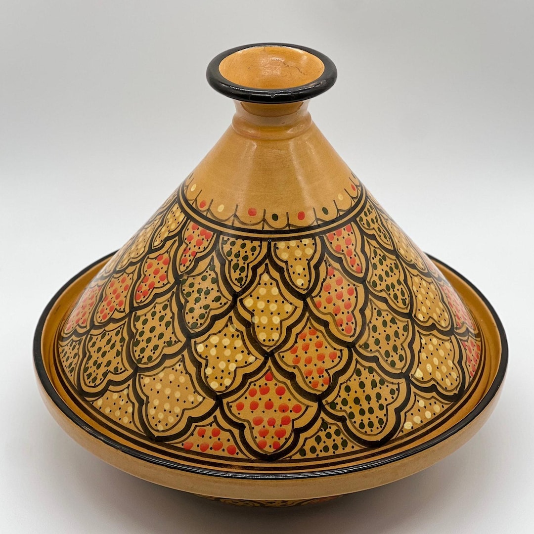 Tunisian Hand Painted Tagine by Le Souk Ceramique 10" Diameter ...