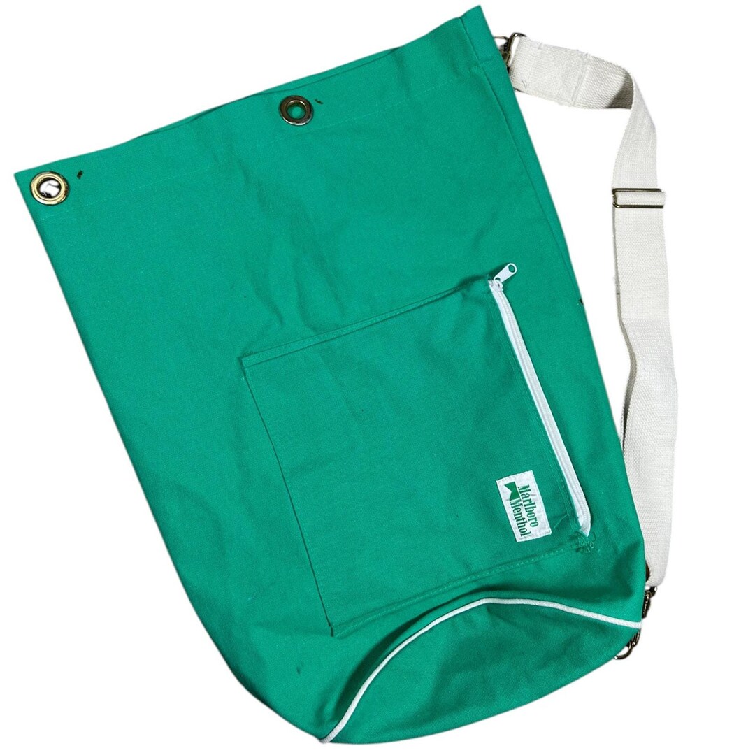 Vintage 90s Marlboro Menthol Green Canvas Shoulder Duffle Bag High Sierra - Etsy