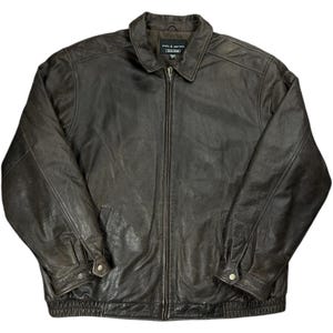 90s Leather Bomber - Etsy 90s Leather Bomber - Etsy