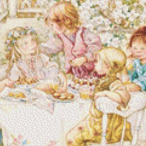 The Tea Party Cross Stitch Pattern by Lisi Martin/ab Pictura, Karlstad ...