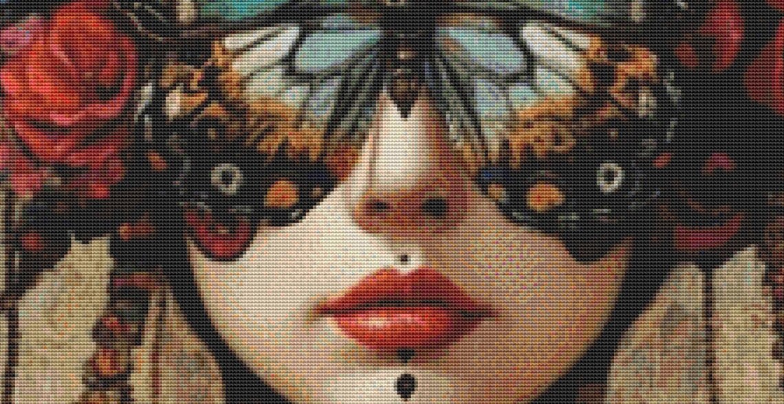 Butterfly Daze Counted Cross Stitch Pattern by Ingrid Jean AI Art ...