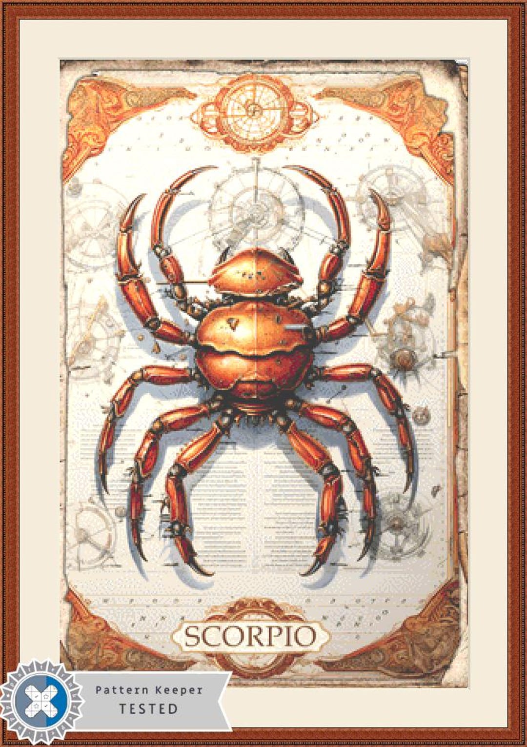 Zodiac - Scorpio Counted Cross Stitch Pattern by Sharmstudio (digital ...