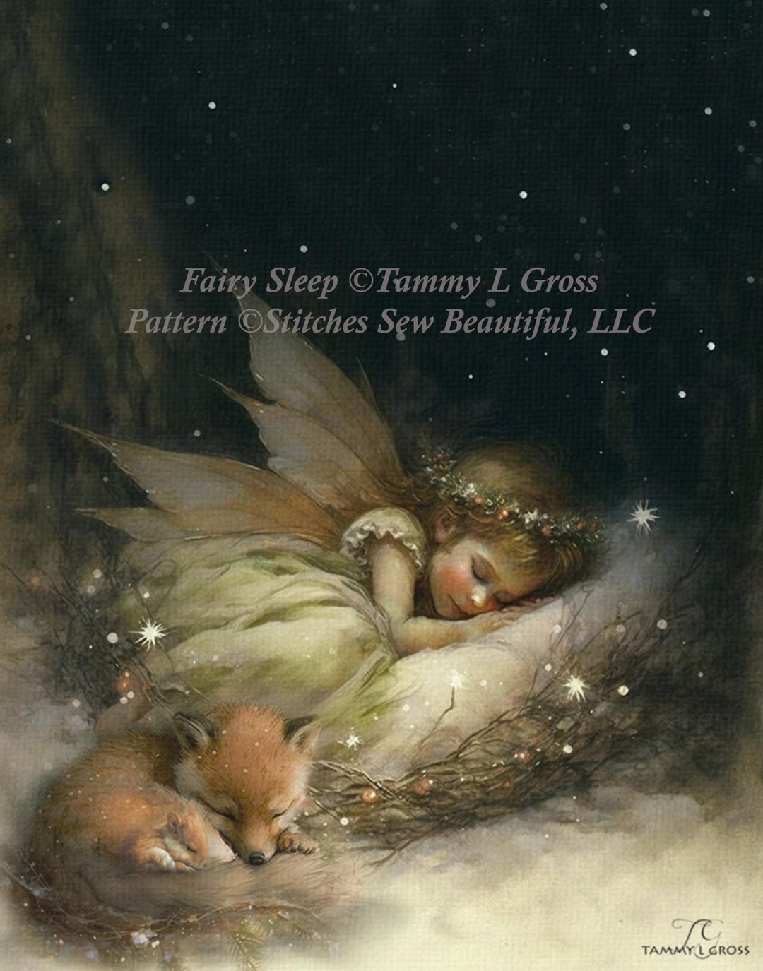 Fairy Sleep Cross Stitch Pattern by Tammy L. Gross (digital Format) - Etsy