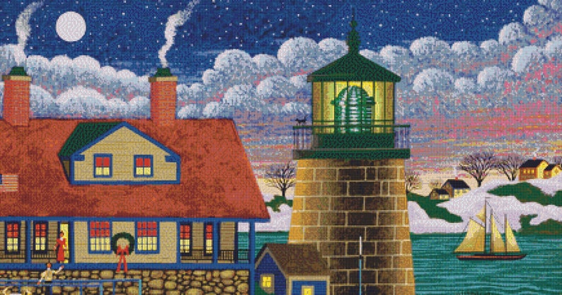 Grandma and Grandpa at Christmas Cross Stitch Pattern by Heronim/ansada ...