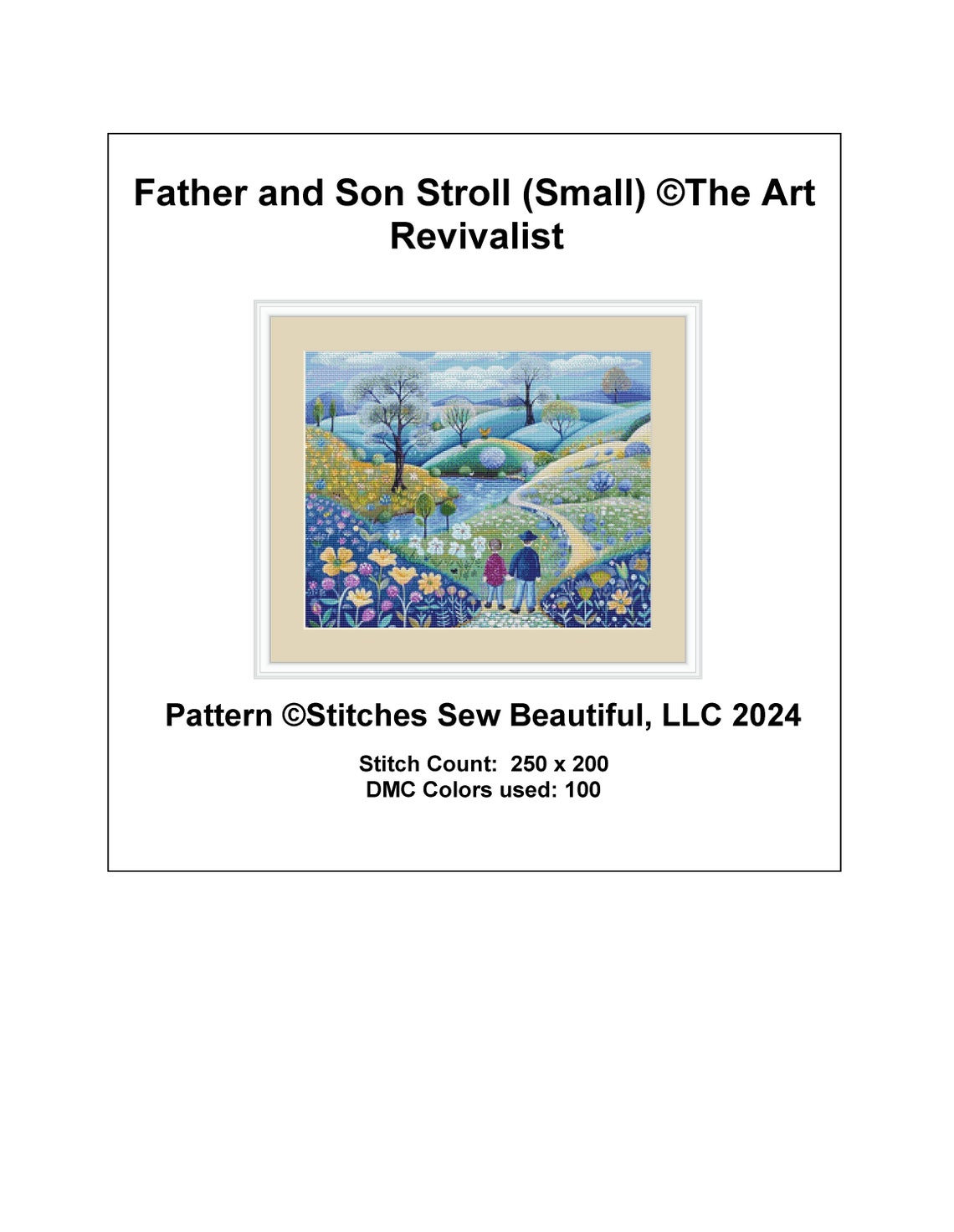 Father and Son Stroll (small) Cross Stitch Pattern by the Art ...
