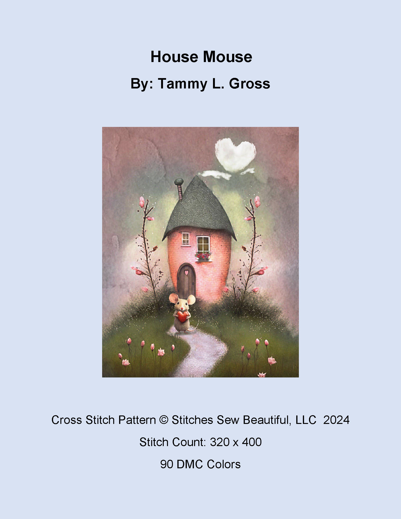 House Mouse Cross Stitch Pattern by Tammy L. Gross digital Format - Etsy