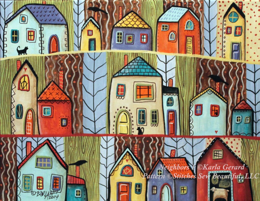 Neighbors 1 Cross Stitch Pattern by Karla Gerard (digital Format) - Etsy