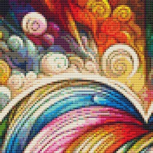 Spiral Spectrum Heart (small) Cross Stitch Pattern by World of Love ...